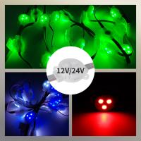 China Outdoor RGB LED Point Light 30mm DC12V IP67 Waterproof Full Color Pixel Light for sale