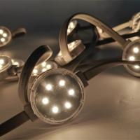 China 50mm 24V RGBW PC Material LED Point Light for Building Decoration IP67 for sale
