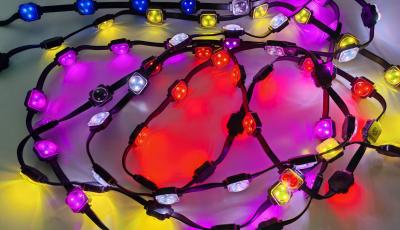China IP67 Waterproof 25mm PC LED Point Light Tent Decorative Lights 0.75W DC12V RGB for sale