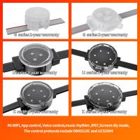 China 24V IP67 Waterproof 50mm LED Point Light DMX512 Outdoor Facade Lighting 1.2W for sale