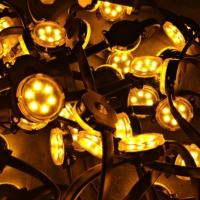 China 50mm LED Point Light IP67 Waterproof DC24V 1.5W RGB Outdoor Decorative Lighting PC Material for sale