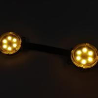China 50mm LED Point Light IP67 Waterproof DC24V 1.5W RGB Outdoor Decorative Lighting PC Material for sale