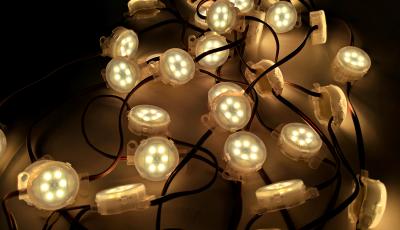 China 30mm IP67 Programmable LED Point Light 0.6W DC12V Full Color Contour Lighting for Festival for sale
