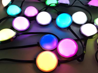 China 100mm 24V Single Color LED Point Light Source IP67 Waterproof Outdoor Pixel Light for Facade Building Wall Decoration for sale