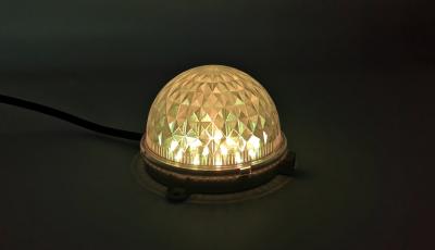 China 100mm Programmable RGB LED Point Light 5W DC24V IP67 Waterproof PC Shell Outdoor Pixel Lamp for sale