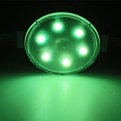 China 50mm DC24V 6LED SMD3535 IP67 Waterproof LED Point Light Aluminum Housing Facade Decoration for sale