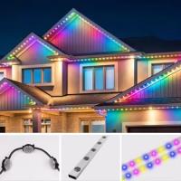 China AC48V RGB LED Pixel Light Permanent Holiday Light 50mm IP67 Point Lamp With Aluminum Track for sale