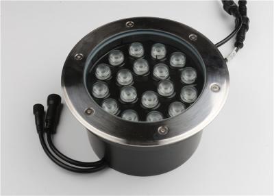 China 18W DC24V IP65 Round Ground Buried LED Spot Light Epistar Aluminum 30000Hrs for sale