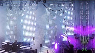 China Epistar SMD3535 LED Mesh Curtain Screen - Full Color RGB, DMX512 Control, 3-Year Warranty for Outdoor Stage and Building Applications for sale
