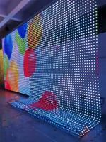 China Epistar SMD3535 LED Mesh Curtain Screen - Full Color RGB, DMX512 Control, 3-Year Warranty for Outdoor Stage and Building Applications for sale