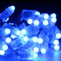 China Blue IC16716 9mm 0.1W Addressable LED Pixel Light String DC5V 120 Degree for sale