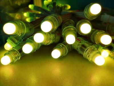 China Yellow 5V 0.13W Addressable LED Pixel Light String IP67 120° Beam 12mm for sale