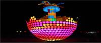 China 10cm LED Point Light IP67 DMX RGB 5050 5W DC24V Building Decorative Landscape Pixel Light for sale