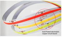 China COB LED Strip Light 12V 24V Flexible Dotless Tape Light CRI90 5M Flip Chip for sale