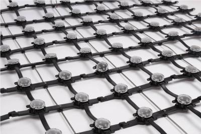 China Transparent LED Mesh Display 4500nits Brightness 75% Transparency IP67 Outdoor Screen 1m x 1m Panel for sale