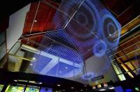 China DMX512 Led Mesh Video Wall SMD5050 For Building Background for sale