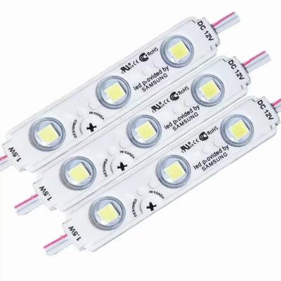 China Samsung 12V 3 LEDs 5054 5050 2835 Injection LED Module with Lens 75x15mm for sale