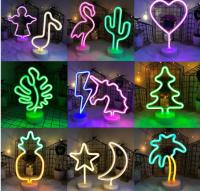 China Custom 12V LED Neon Light Sign Illuminated Acrylic Sign 5M Flexible Tube for sale