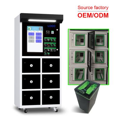 China Single Phase 6 Slot Lithium Battery Ev Swapping Station Cabinet 21 Inch 1Hz for sale