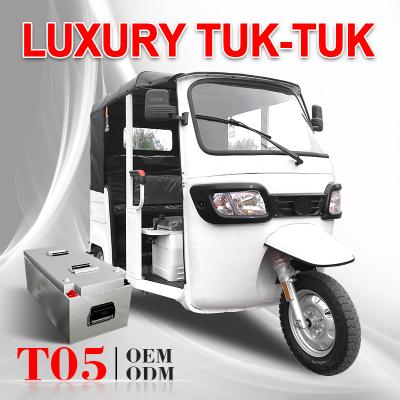 China Rechargeable Passenger Electric Tuk Tuk Three Wheeler Rickshaw 40-70km/H 1500W for sale