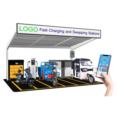 China Lithium Ion Monocrystalline Solar Charging Station Electric Car Battery Swap Station for sale