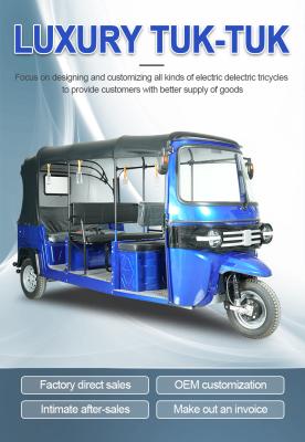 China ODM Three Row Battery Operated E Rickshaw Passenger Tricycle For Handicapped 50km/H for sale