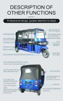 China ODM Three Row Battery Operated E Rickshaw Passenger Tricycle For Handicapped 50km/H for sale