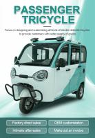 China Enclosed Electric Passenger Tricycle Battery Operated Auto Rickshaw Tuk Tuk 1800W for sale