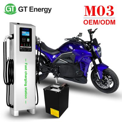 China High Performance Electric Motorcycle with 72V 100Ah Lithium Iron Phosphate Battery 200km/h Top Speed and 1-Hour Fast Charging for sale