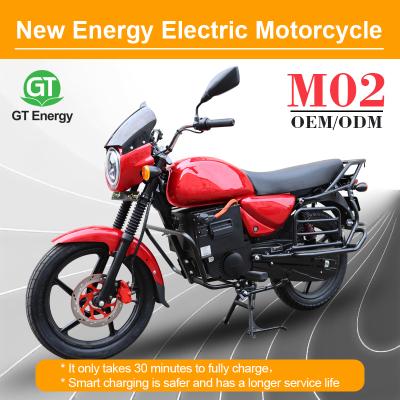China 72V 45Ah Lithium Iron Phosphate Battery Electric Motorcycle with Fast Charging and 3500W Mid-mounted Motor for sale