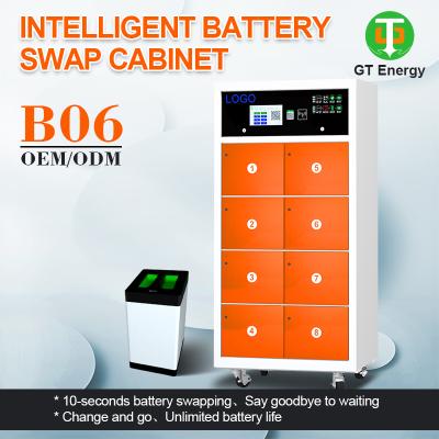 China Intelligent Lithium Battery 8-Bay Battery Swapping Cabinet for Electric Scooters for sale
