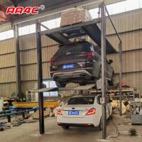 China AA4C Integrated 4 Post Triple Car Parking Lift Auto Parking System 3 Cars Parking for sale