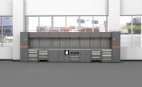 China Workshop Garage Units Steel Large Combination Tool Cabinet Garage Workbench / Metal Furniture for sale