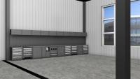 China Workshop Garage Units Steel Large Combination Tool Cabinet Garage Workbench / Metal Furniture for sale