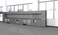 China Workshop Garage Units Steel Large Combination Tool Cabinet Garage Workbench / Metal Furniture for sale