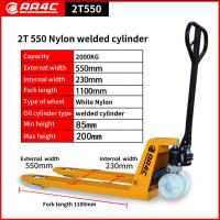 China AA4C Hand Hydraulic Pallet Truck -5500LB Capacity  Heavy Duty Construction Easy Maneuvverability for sale