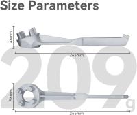 China AA4C Bung Wrench Drum Wrench Aluminum Barrel Wrench Opener Tool Aluminum Drum Key for sale