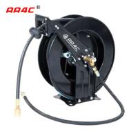 China AA4C Automatic Retractable Flexible Hose Reel PU Mesh Air Hose Reel Electric Combined Hose Reels With Lamp for sale
