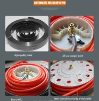 China AA4C Automatic Retractable Flexible Hose Reel PU Mesh Air Hose Reel Electric Combined Hose Reels With Lamp for sale