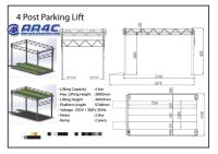 China High Rise 4 Post Lift 3.8M High 4.0T Auto Elevator Cross Floor Lift  Car Parking Lift To Thailand for sale