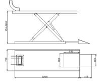 China AA-MCL700 Motorized Hydraulic Motorcycle Table Lift 700kg ATV Lift Scissor Lift Table Motorcycle Lifter for sale