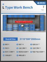 China AA4C Tools Cabinet Worktable Work Bench workstation Trolley Vehicle Tools Storage Combination L Type for sale