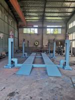 China 30T 8.5M Runway 6 Columns Bus Truck Lift Screwup With Chain Truck Hoist Automotive Lift for sale