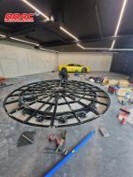 China AA4C 3T 5M diameter Rotating Car Turntable Auto Show Turntable Car Rotating Platform With Ramp Low Profile 185mm for sale
