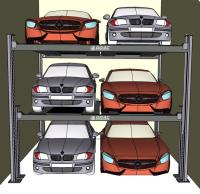 China AA4C Big+small 8 Posts 6 Cars  Parking Lift 2+2 Triple Auto Parking Lift  Auto Parking System Car Storage System for sale
