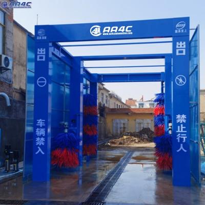 China AA4C Automatic Drive Through 6 Brushes Power Consumption 0.5 Kwh/bus Bus Truck Washer Rollover Washing Machine AA-DR4 for sale