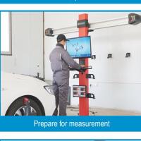 China AA-DT198 3D wheel alignment Steel column stand Camera beam manually move 1 screen modular industrial PC No printer for sale