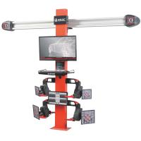 China AA-DT198T 3D wheel alignment Steel column stand Camera beam manually move 2  screen modular industrial PC No printer for sale