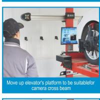 China AA-DT198T 3D wheel alignment Steel column stand Camera beam manually move 2  screen modular industrial PC No printer for sale