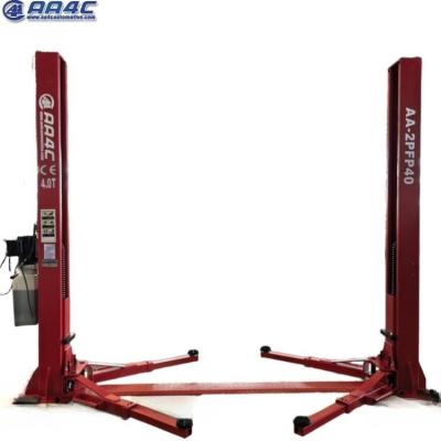 China AA-2PFP40 4.0T 2 Post Floorplate Manual unlock automotive lift Vehicle Lift Two Post Hoist Car Lift Auto Ramp Ecnomical Model for sale